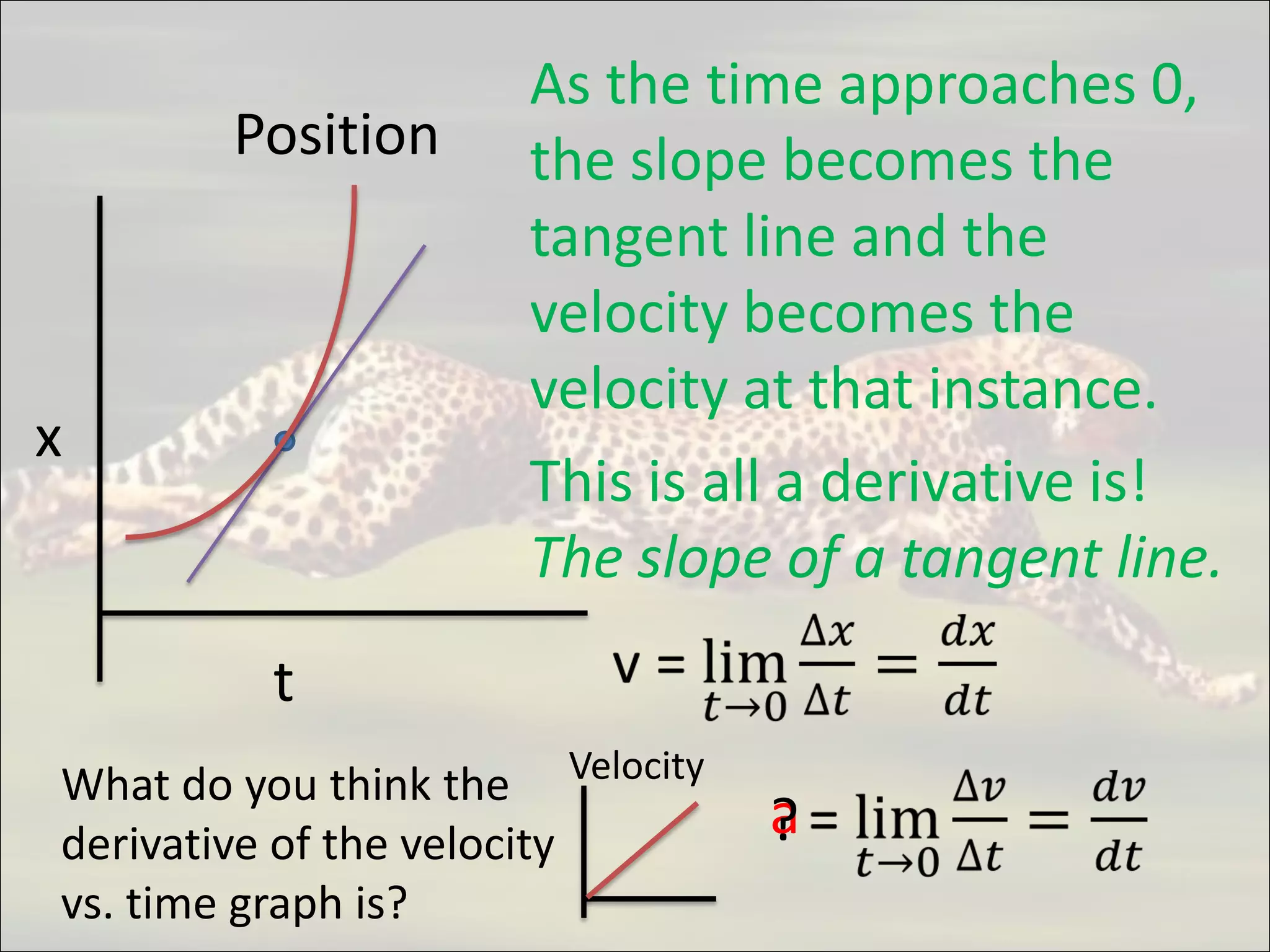 1D graphs, kinematics, and calculus | PPTX