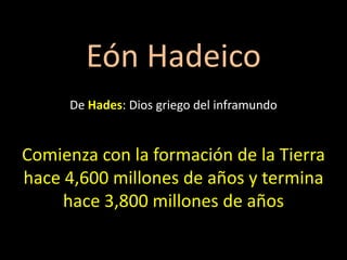 Eras Geologicas 1 Del hadeico al Cretáceo | PDF