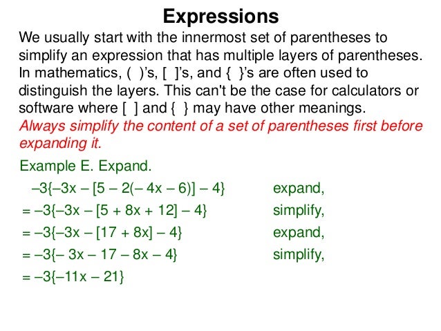 2 1 expressions
