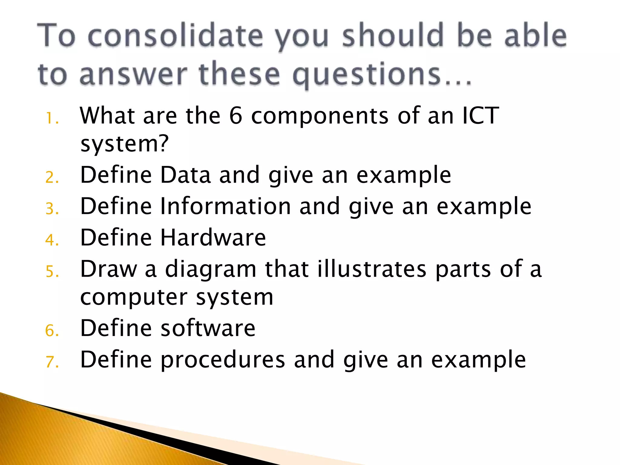 2.1 ict systems and components | PPTX