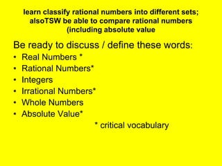 2.1 integers & rational numbers | PPTX
