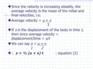 2.1 Kinematics | PPT