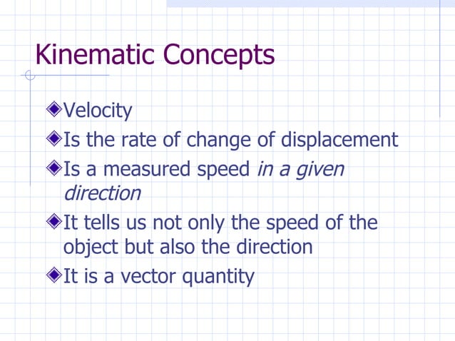 2.1 Kinematics | PPT | Physics | Science