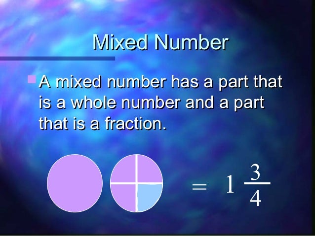 2.1 mixed fractions