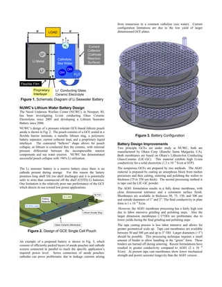 Lithium-Seawater Battery for Undersea Sensors and Vehicles | PDF