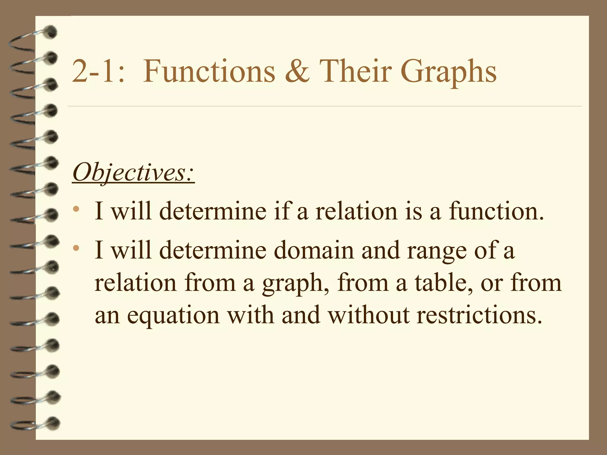 2.1 relations and functions | PPT