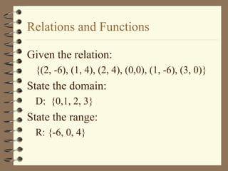 2.1 relations and functions | PPT