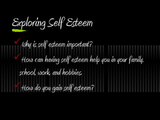 2 1 self esteem-collage | PPT
