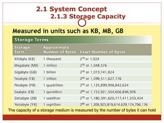 2.1 system concept | PPT | Data Storage and Warehousing | Computing