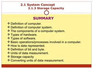 2.1 system concept | PPT | Data Storage and Warehousing | Computing