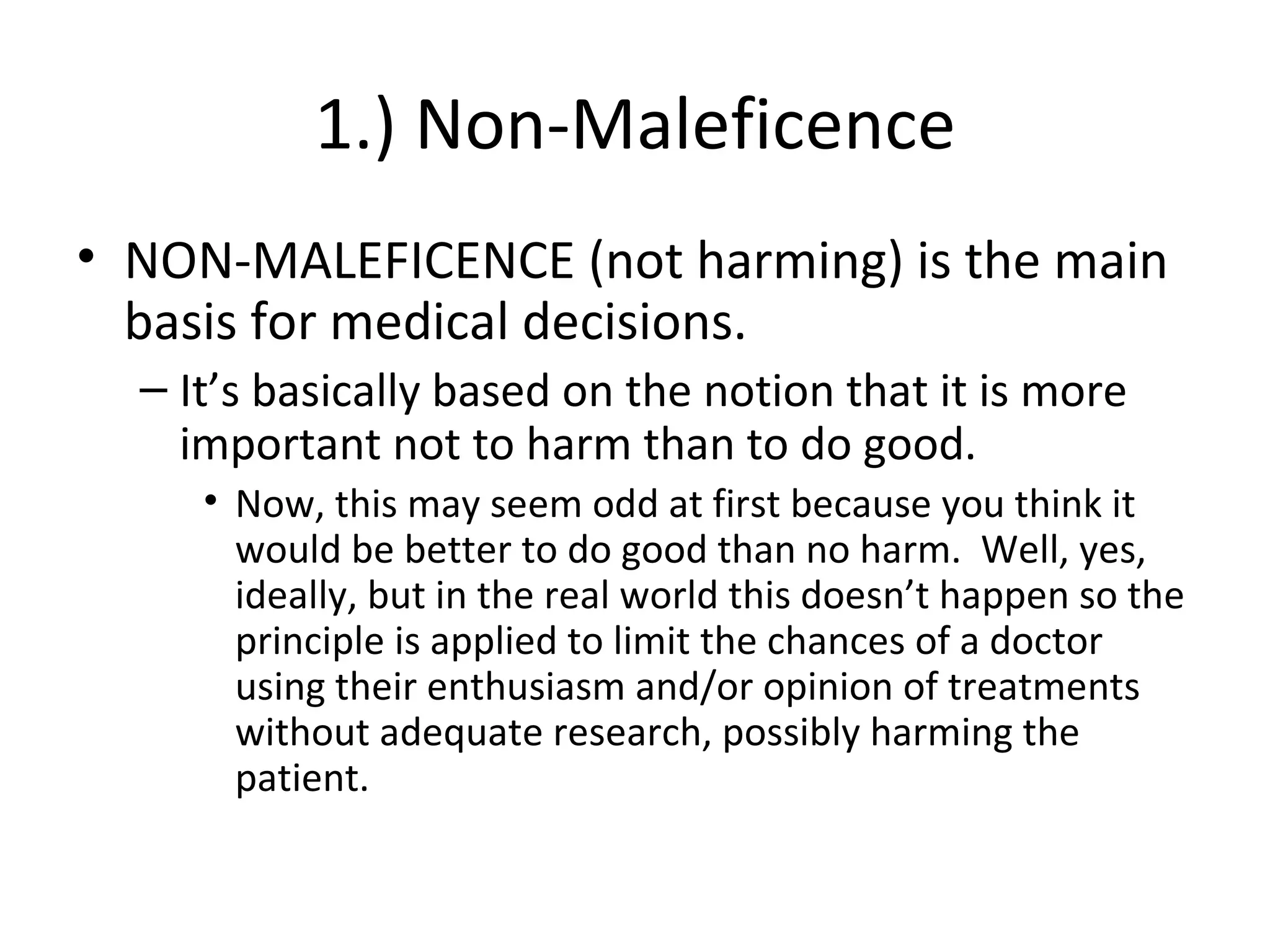 PHI 204 - The 4 Medical Ethics Principles | PPT