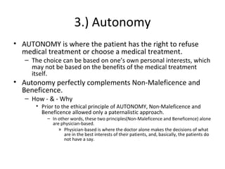 PHI 204 - The 4 Medical Ethics Principles | PPT