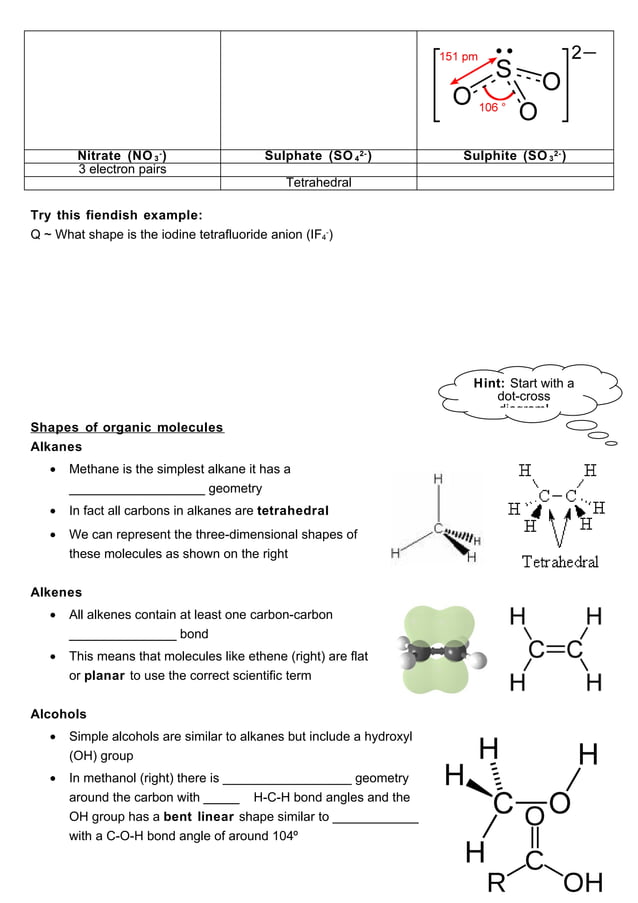 2.1 Vsepr Notes | DOC