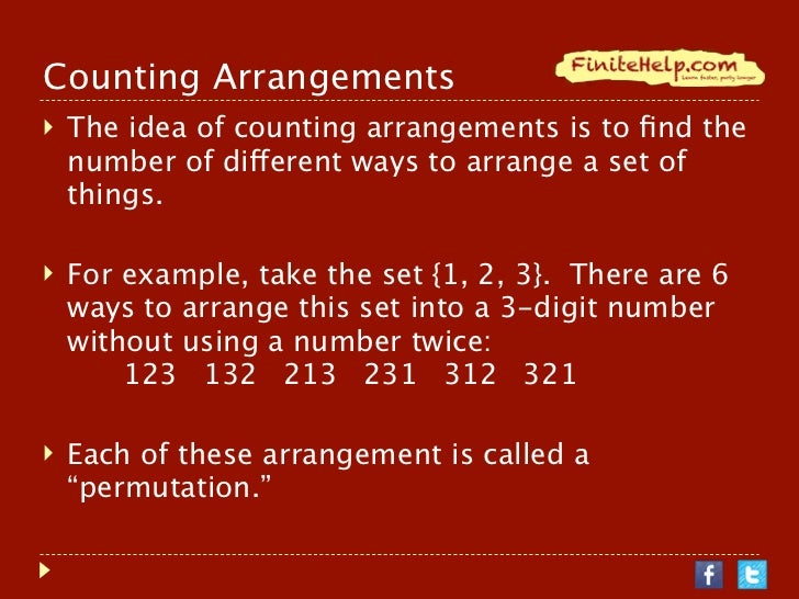 Counting Arrangements: Permutations - Finite Math