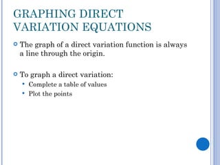 2.2 Direct Variation | PPT