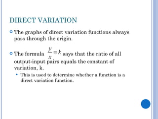 2.2 Direct Variation | PPT