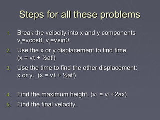 2 2-d kinematics notes | PPT