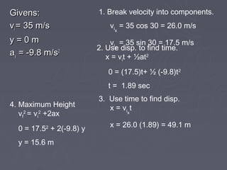 2 2-d kinematics notes | PPT