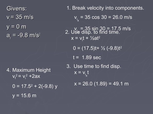 2 2-d kinematics notes | PPT