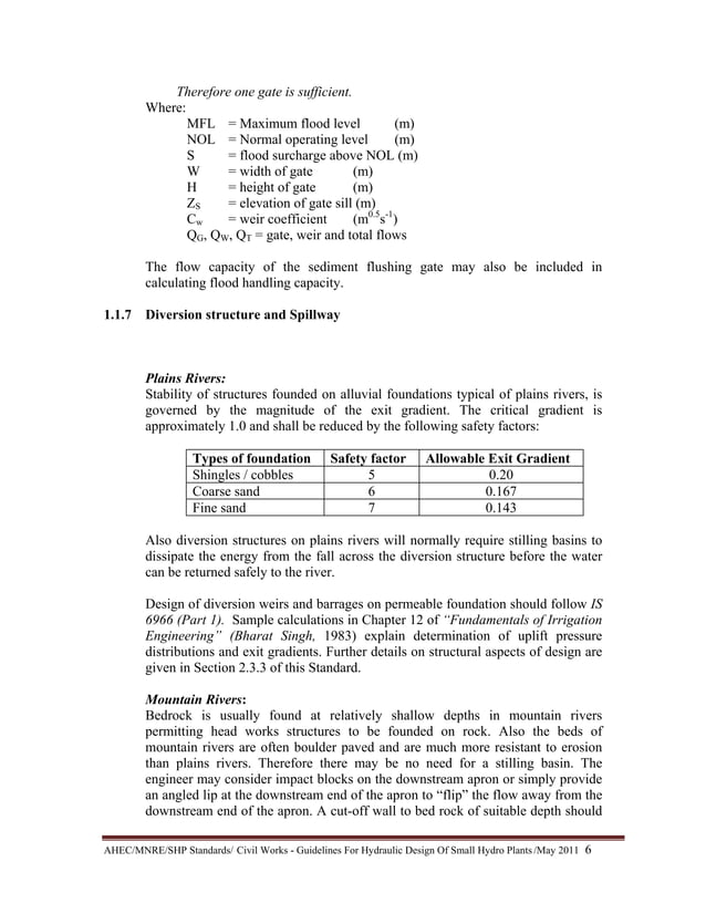 2.2 gl for-hydaulic_design_of_shp_project | PDF
