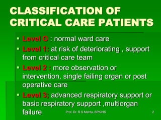 2. critical care setting, design facilities | PPT