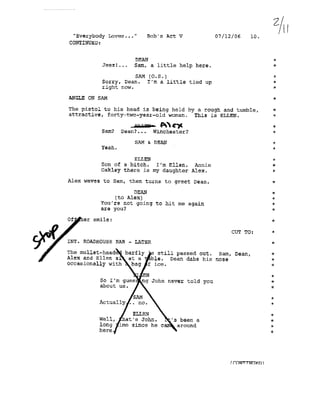 Supernatural 2.02 Everybody Loves a Clown Alex sides (rev) 11pgs | PDF