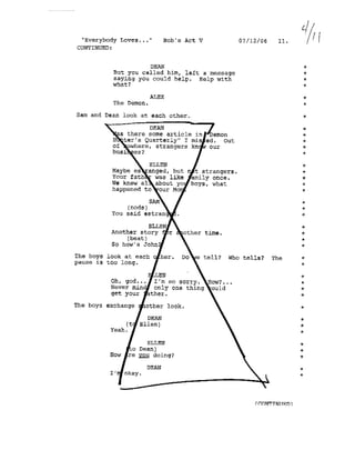 Supernatural 2.02 Everybody Loves a Clown Alex sides (rev) 11pgs | PDF