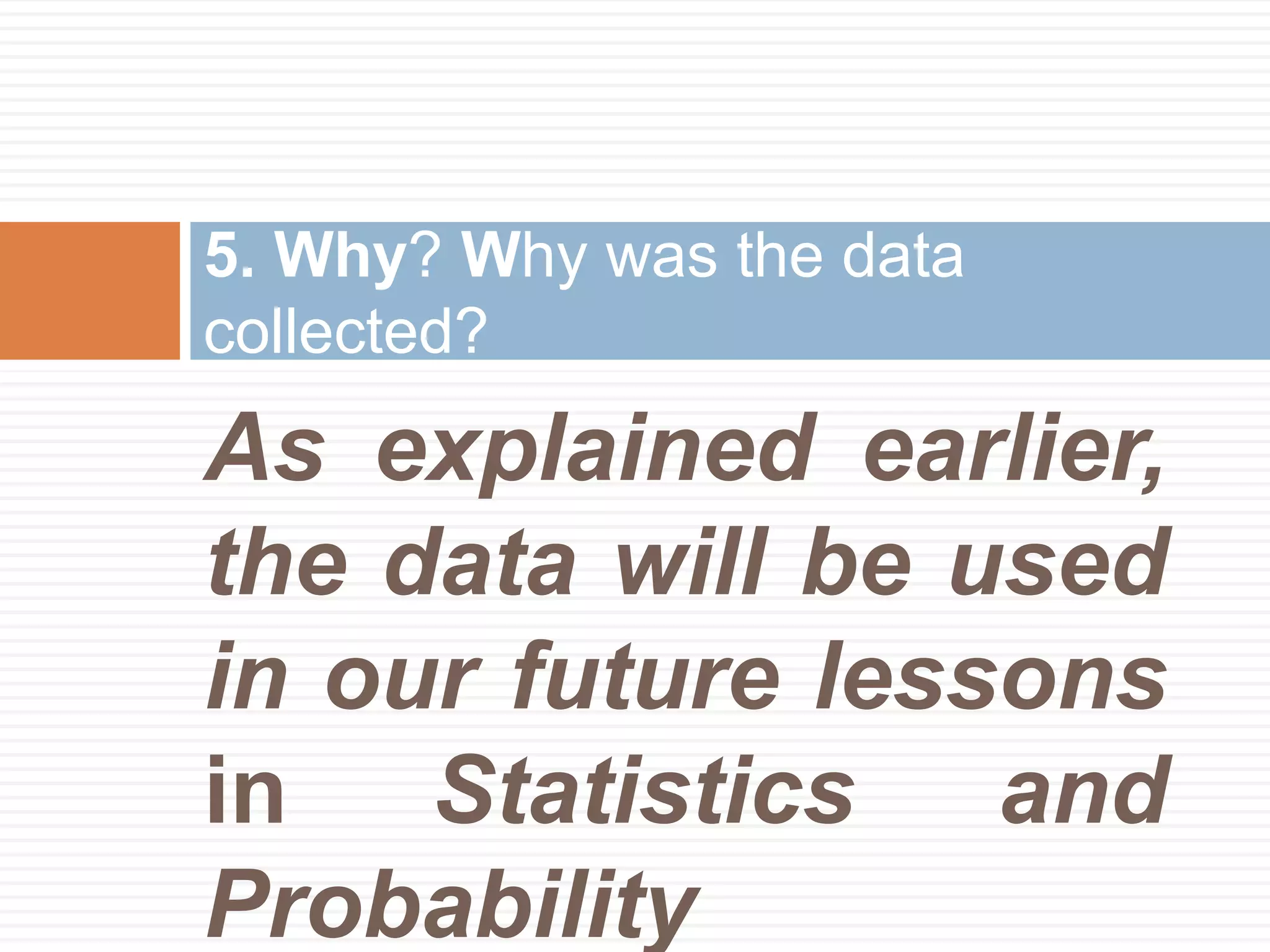 Data Collection Activity | PPTX | Education