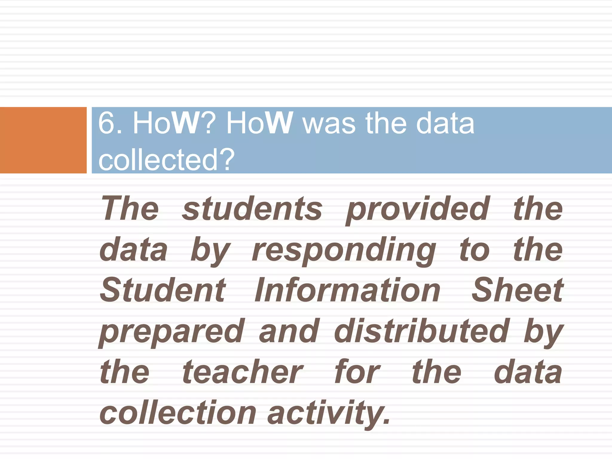 Data Collection Activity | PPTX | Education