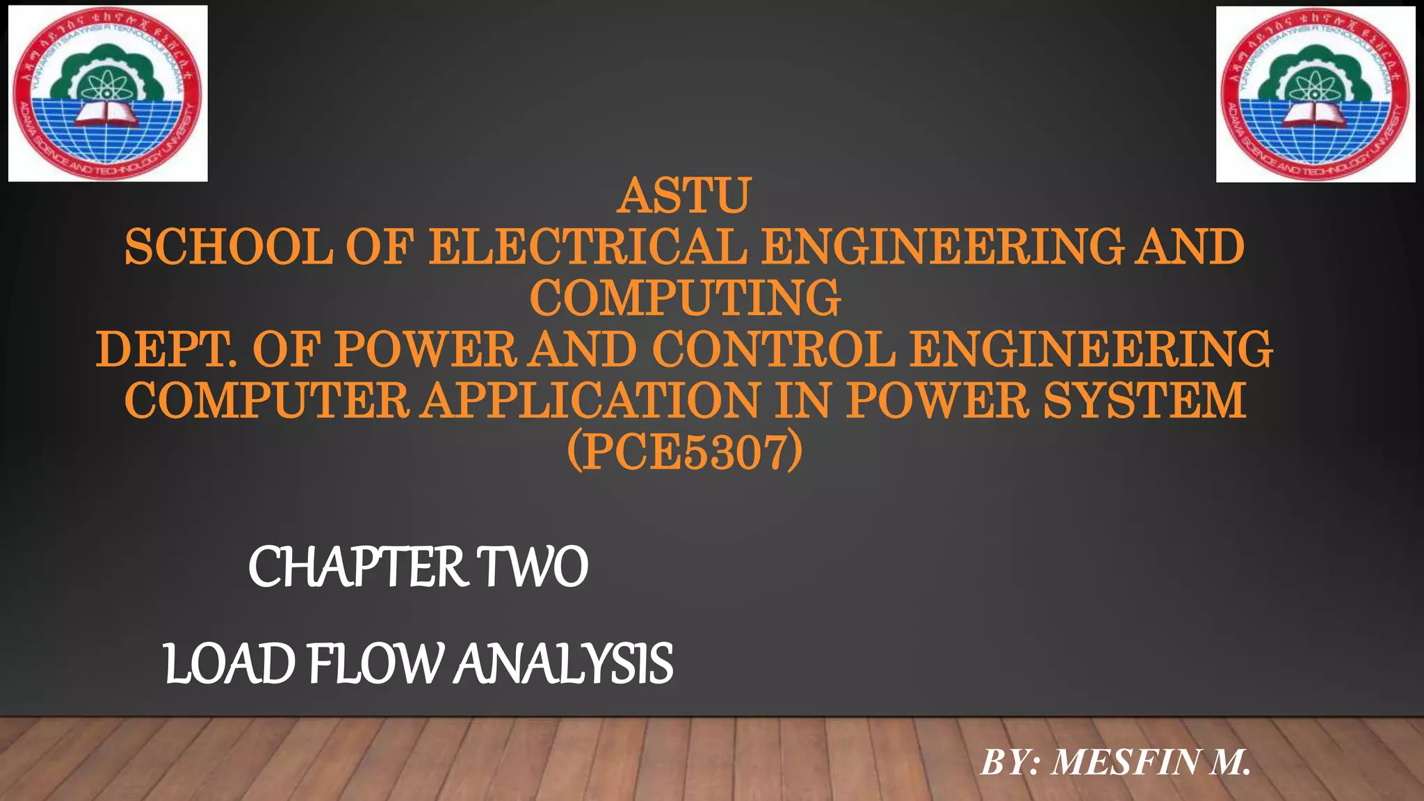 Computer Application In Power System Chapter Two Load Flow Analysis Pptx Computer