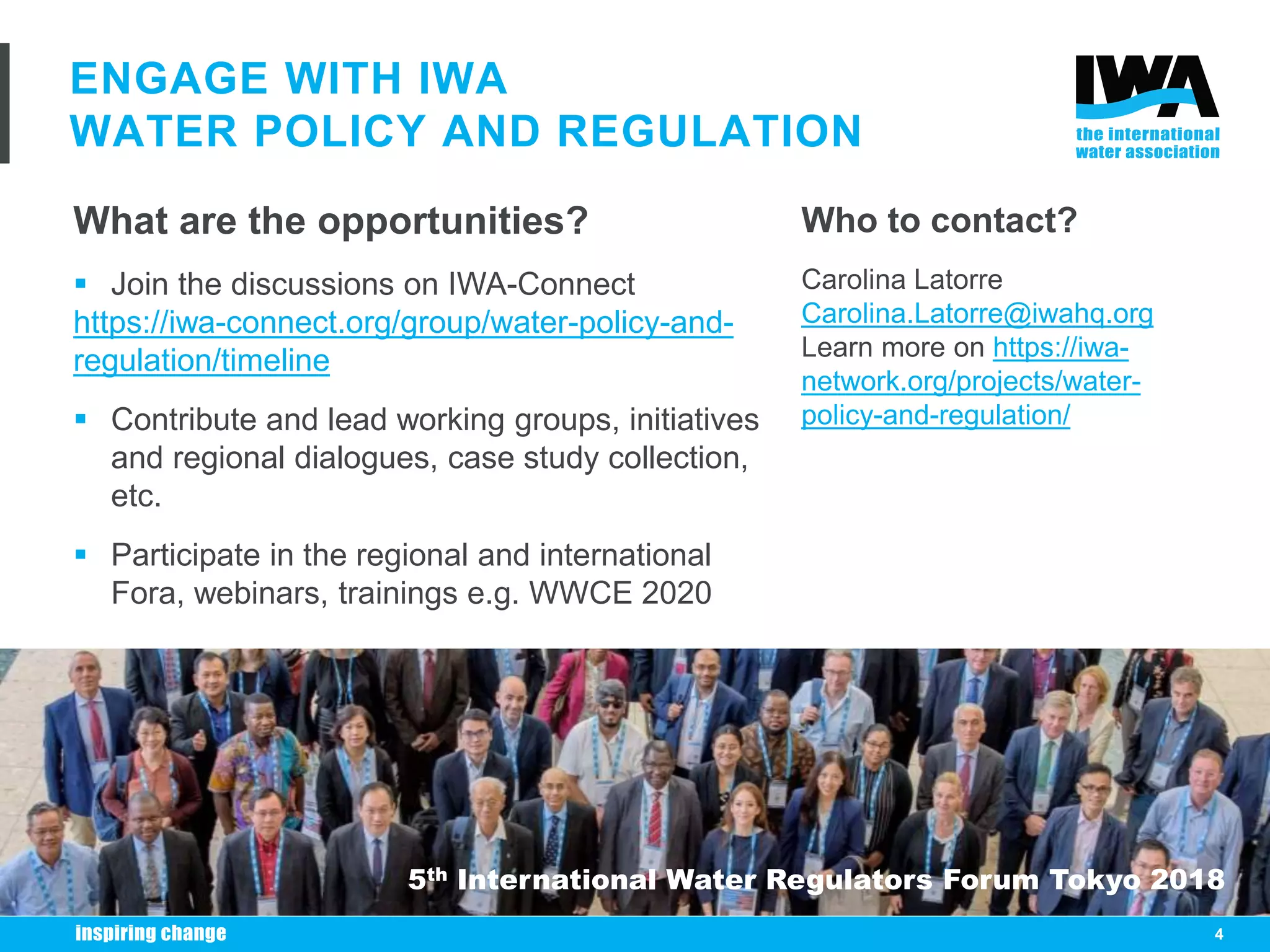 The IWA Water and Development Congress & 2019 Highlights | PPTX