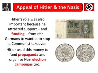 Hitler and Nazi Germany - appeal of the hitler and the nazis | PPTX