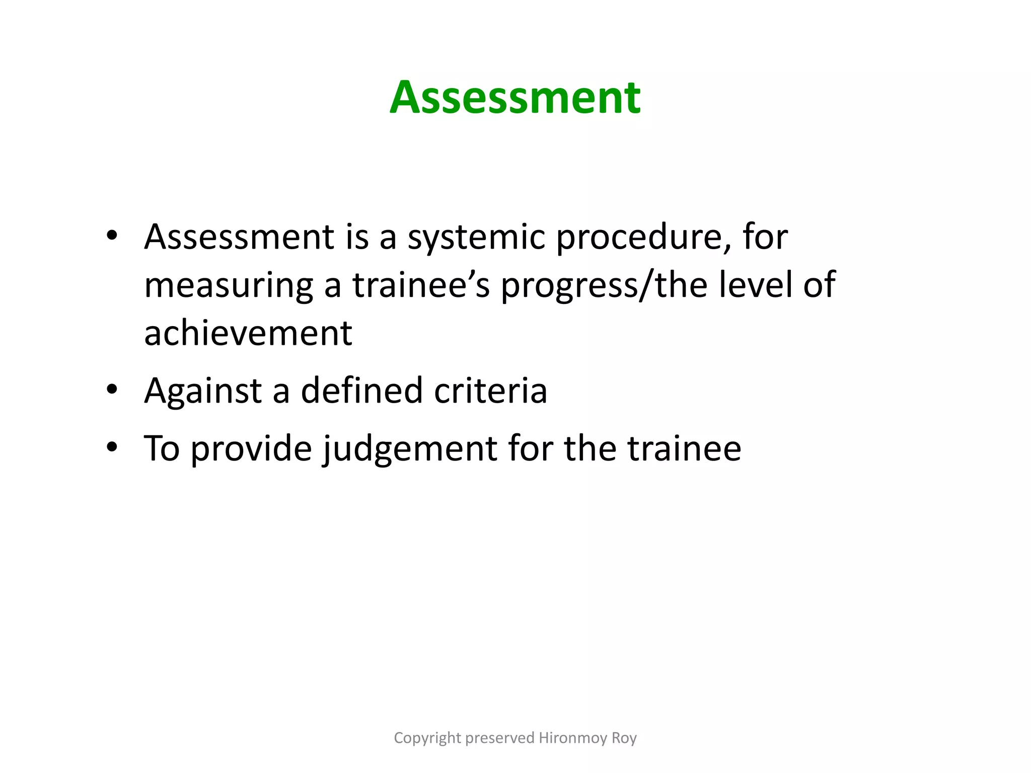 choosing right assessment method+ assessment of clinical skill ...