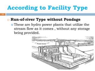Classification of hydro power plant | PDF