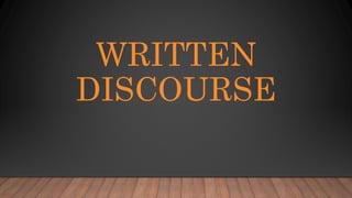 Written Discourse | PPTX