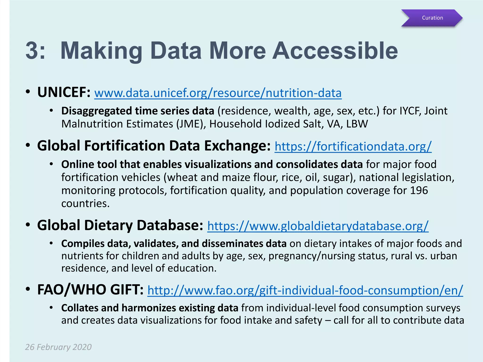 Nutrition Data Value Chain - Moving from Ideas to Action | PPTX