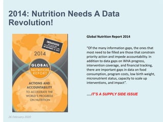 Nutrition Data Value Chain - Moving from Ideas to Action | PPTX