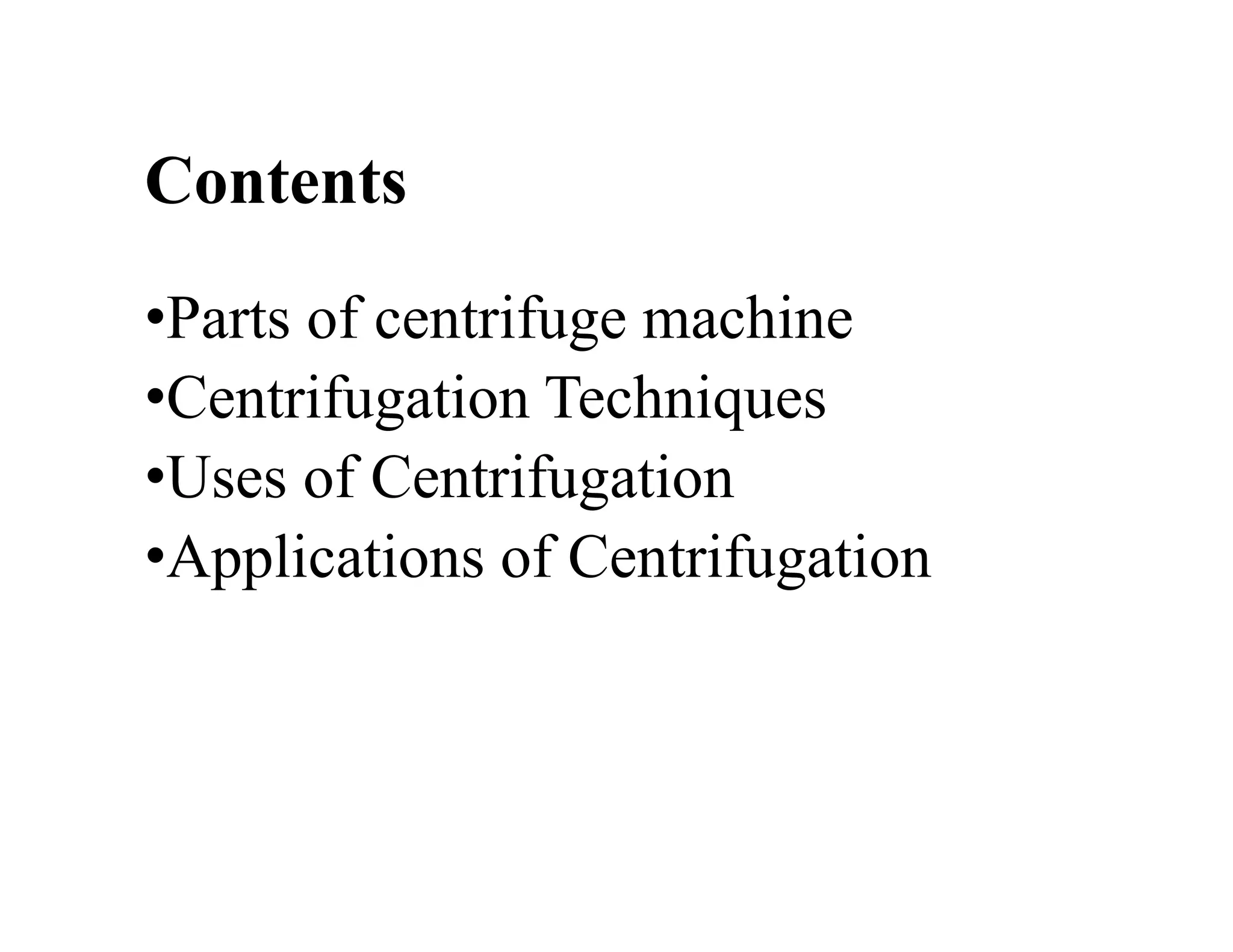 BioMedical Instrumentation-II Parts of centrifuge machine ...