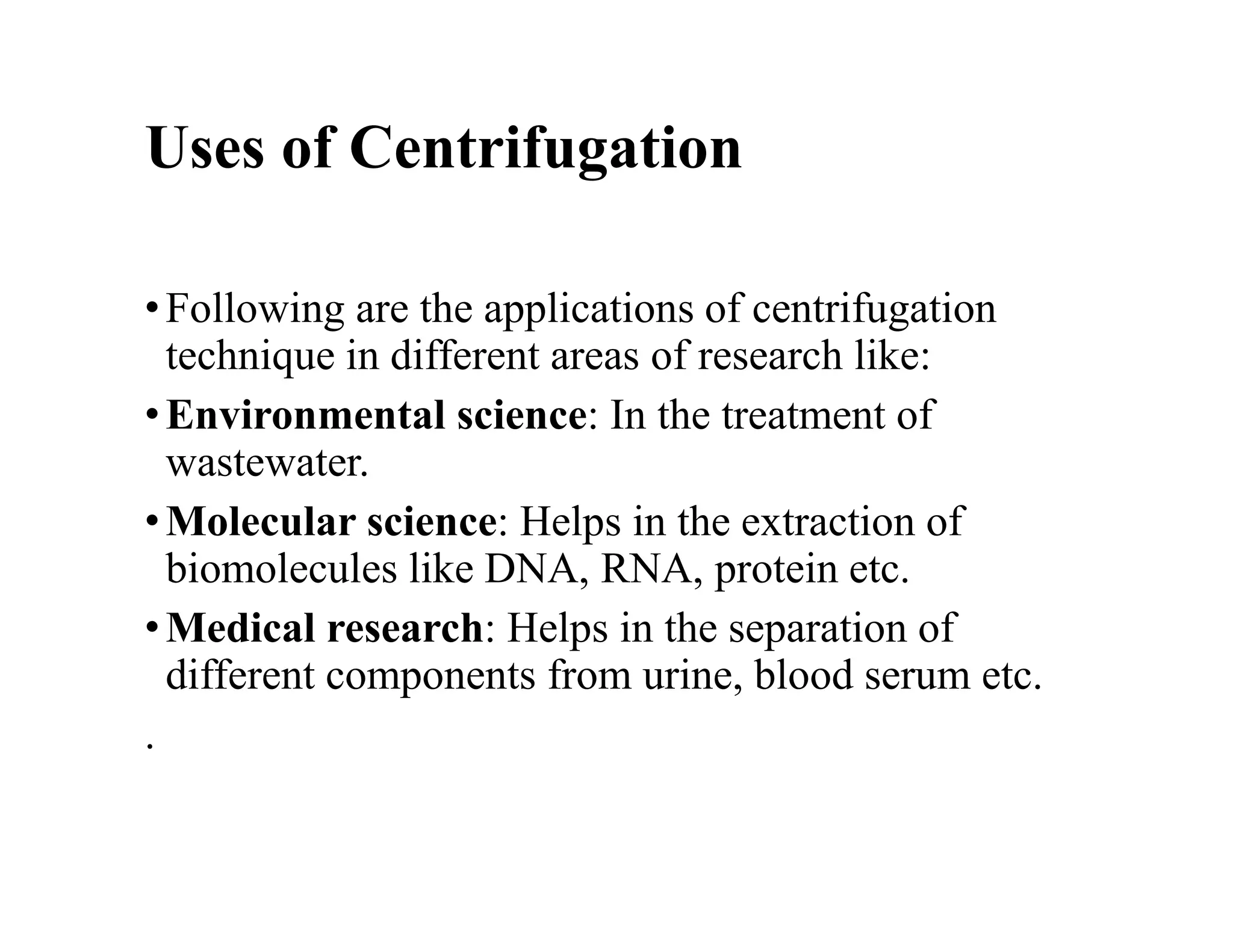 BioMedical Instrumentation-II Parts of centrifuge machine ...
