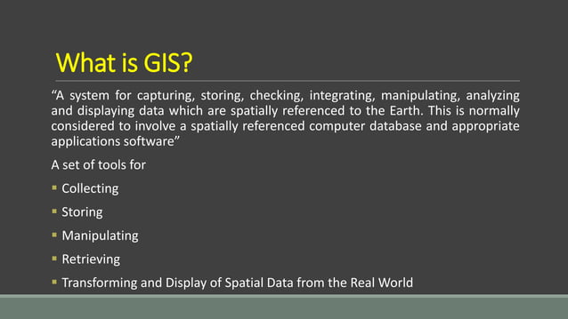 Introduction to GIS | PPTX | 3-D Graphics | Computer Software and ...