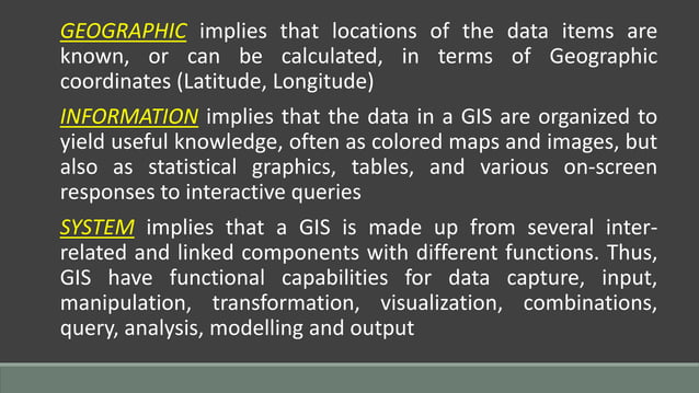Introduction to GIS | PPTX | 3-D Graphics | Computer Software and ...