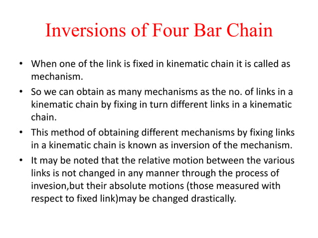 2.kinematics inversions of 4 bar and slide crank chain (1) (1) | PPT