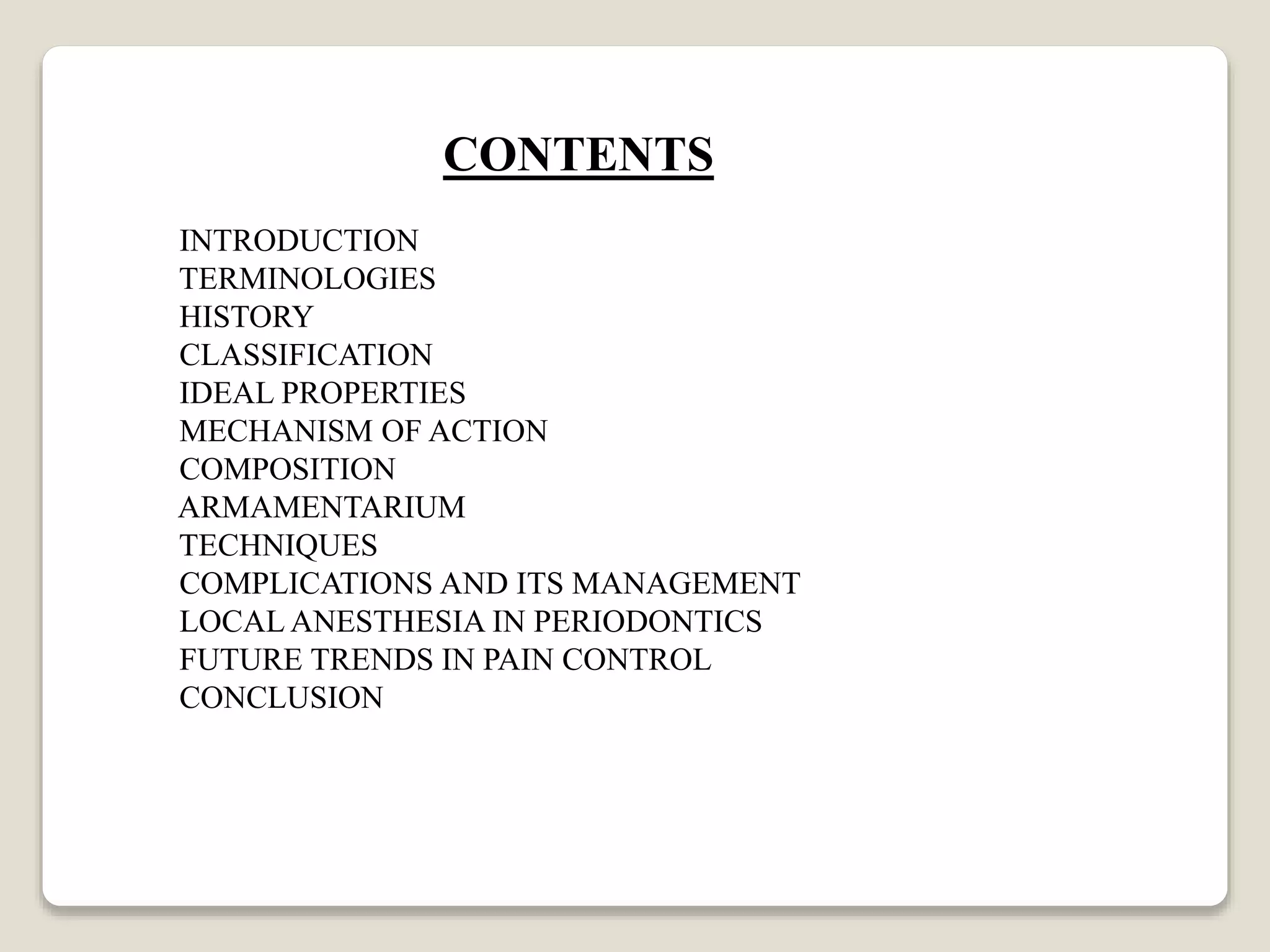 local anesthesia | PPT