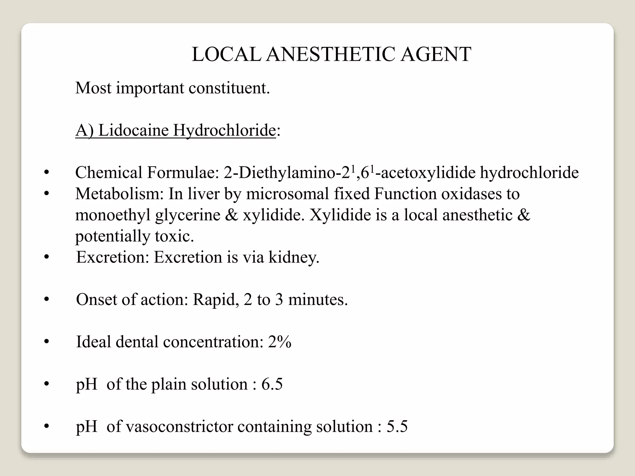 local anesthesia | PPT