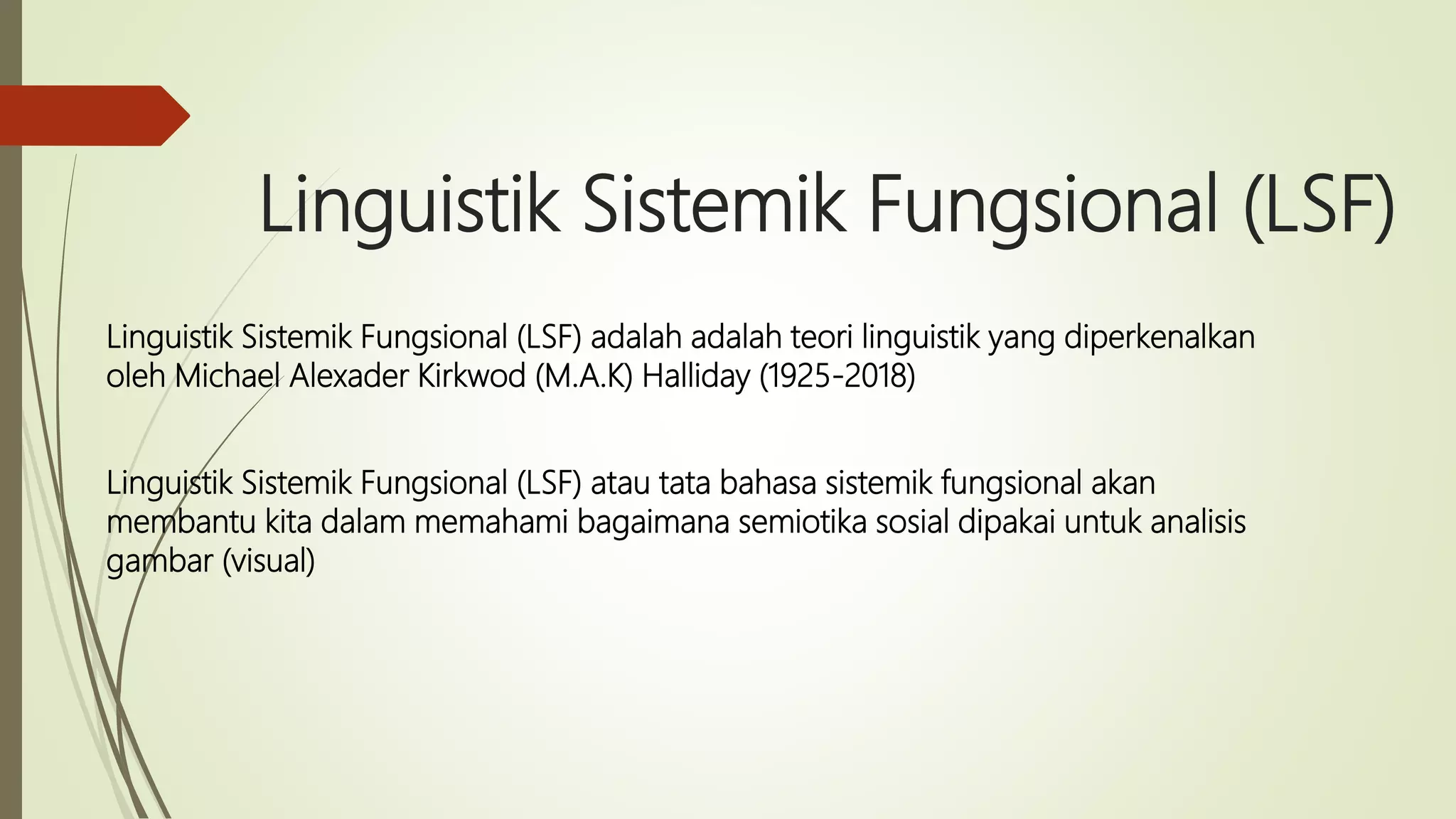 Linguistik sistemik fungsional | PPTX