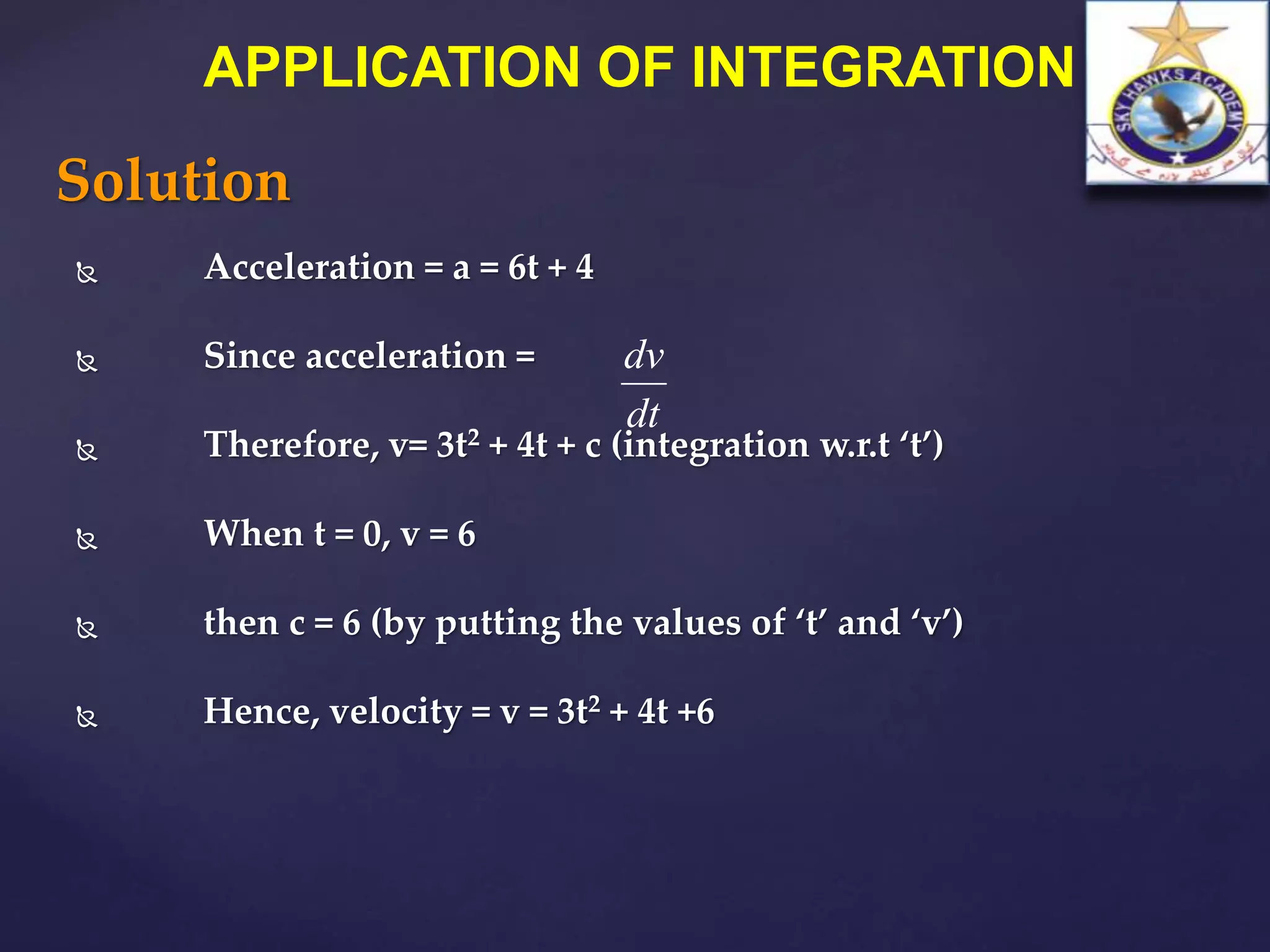 APPLICATION OF INTEGRATION | PPT