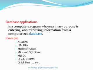 2.3.1 creating database, table and relationship on Access 2003 | PPT