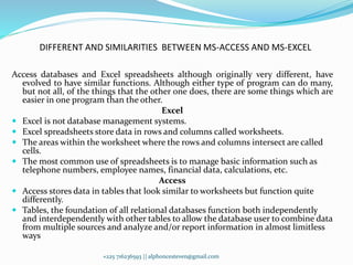 2.3.1 creating database, table and relationship on Access 2003 | PPT