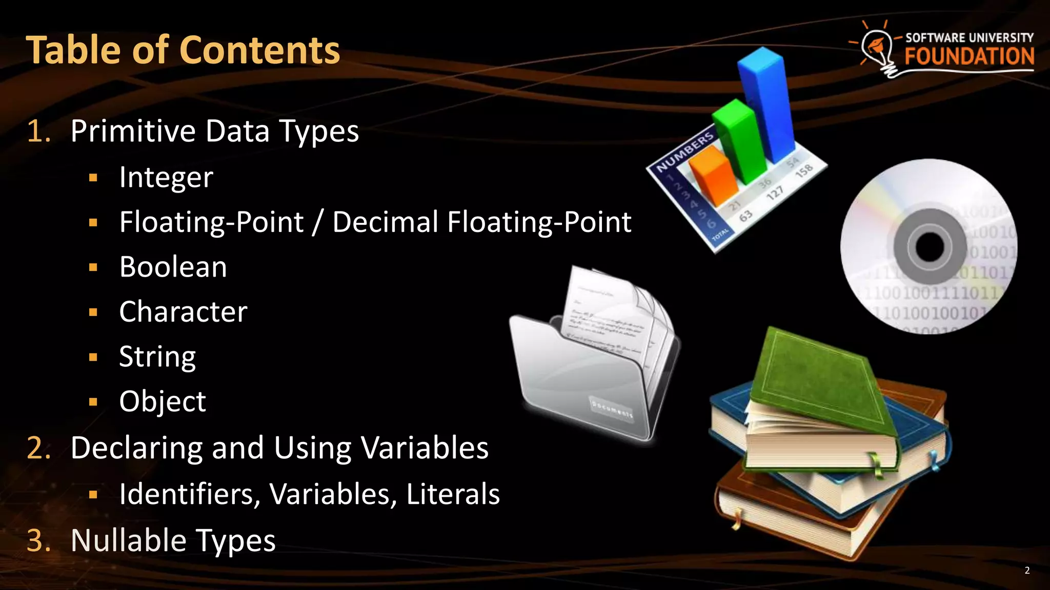02 Primitive Data Types And Variables Pptx Programming Languages Computing