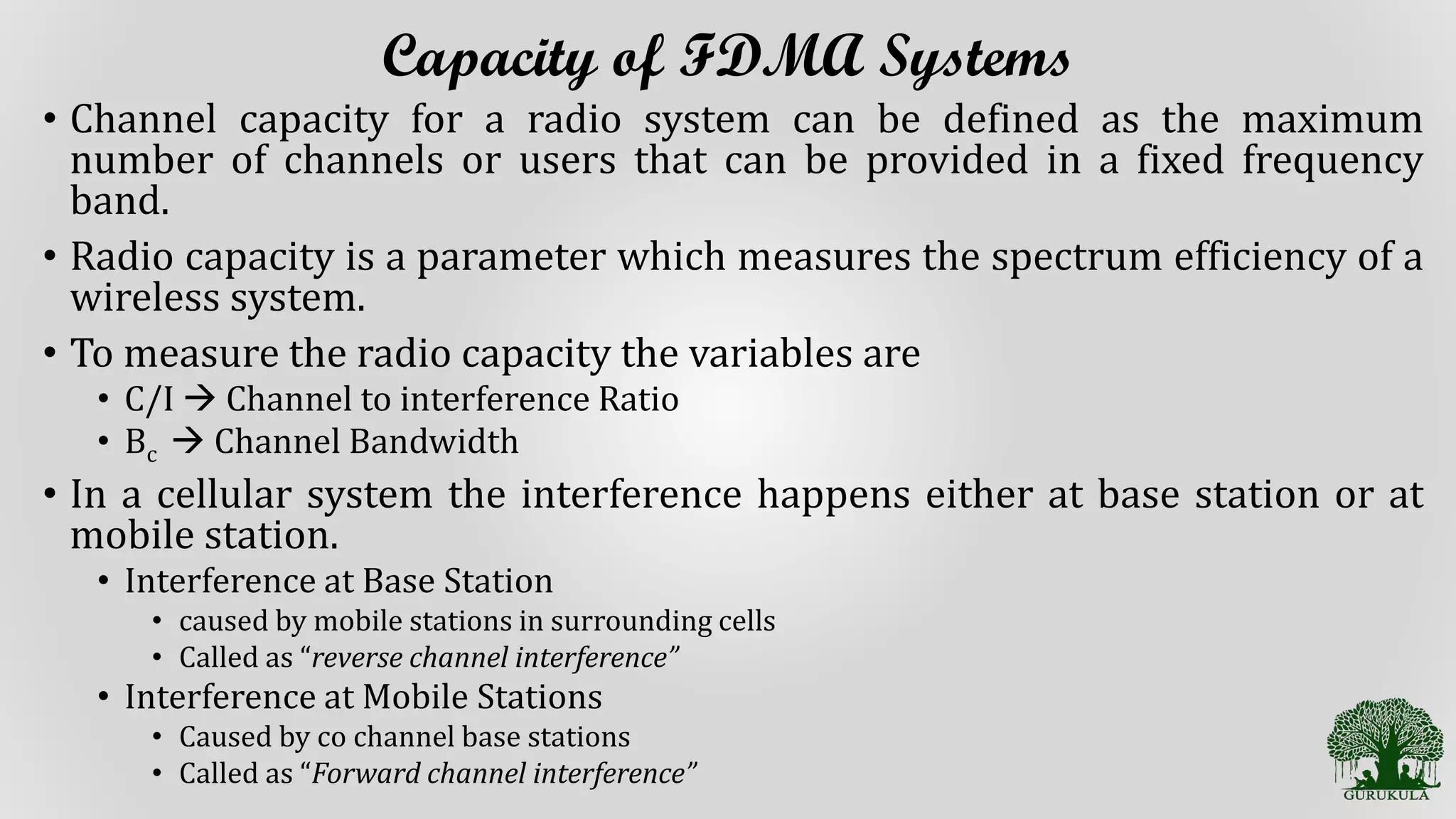 2.5 capacity calculations of fdma, tdma and cdma | PDF